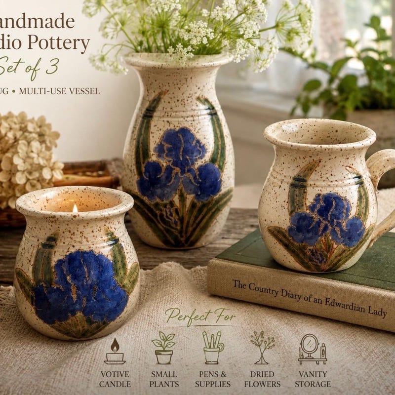 Studio Pottery Candleholder - Etsy