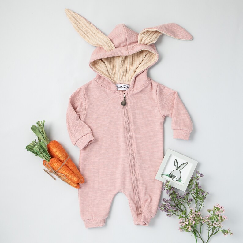 Personalized Embroidered Blue Easter Romper With Bunny Ears. - Etsy