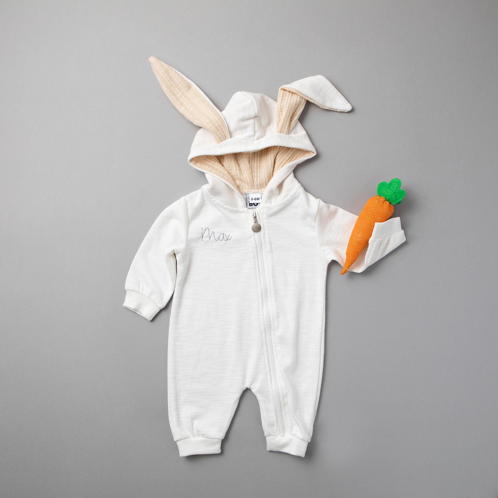 Personalized Embroidered Blue Easter Romper With Bunny Ears. - Etsy