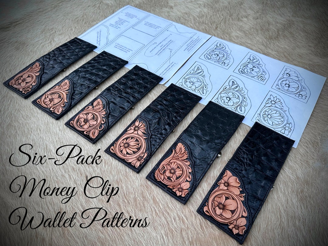 MONEY CLIP WALLET Patterns Six-pack Sheridan Floral Designs & Complete ...