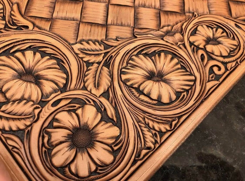 FLORAL NOTEBOOK PATTERN Sheridan Floral Leather Pattern - Etsy