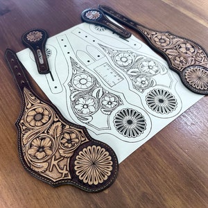 SPUR STRAPS PATTERN (#2) Sheridan Floral Tooling Spur Strap Pattern ...