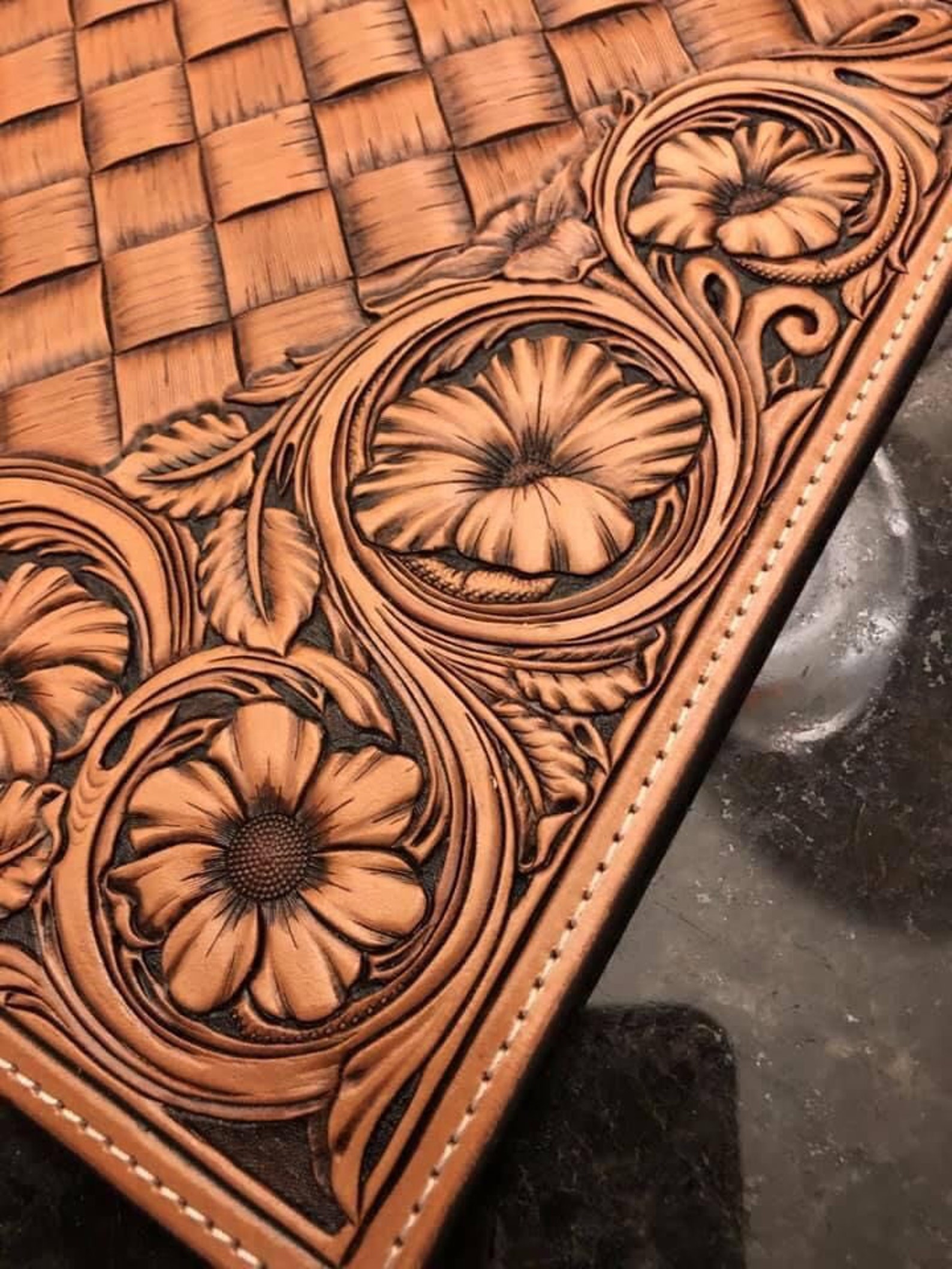 FLORAL NOTEBOOK PATTERN Sheridan Floral Leather Pattern - Etsy