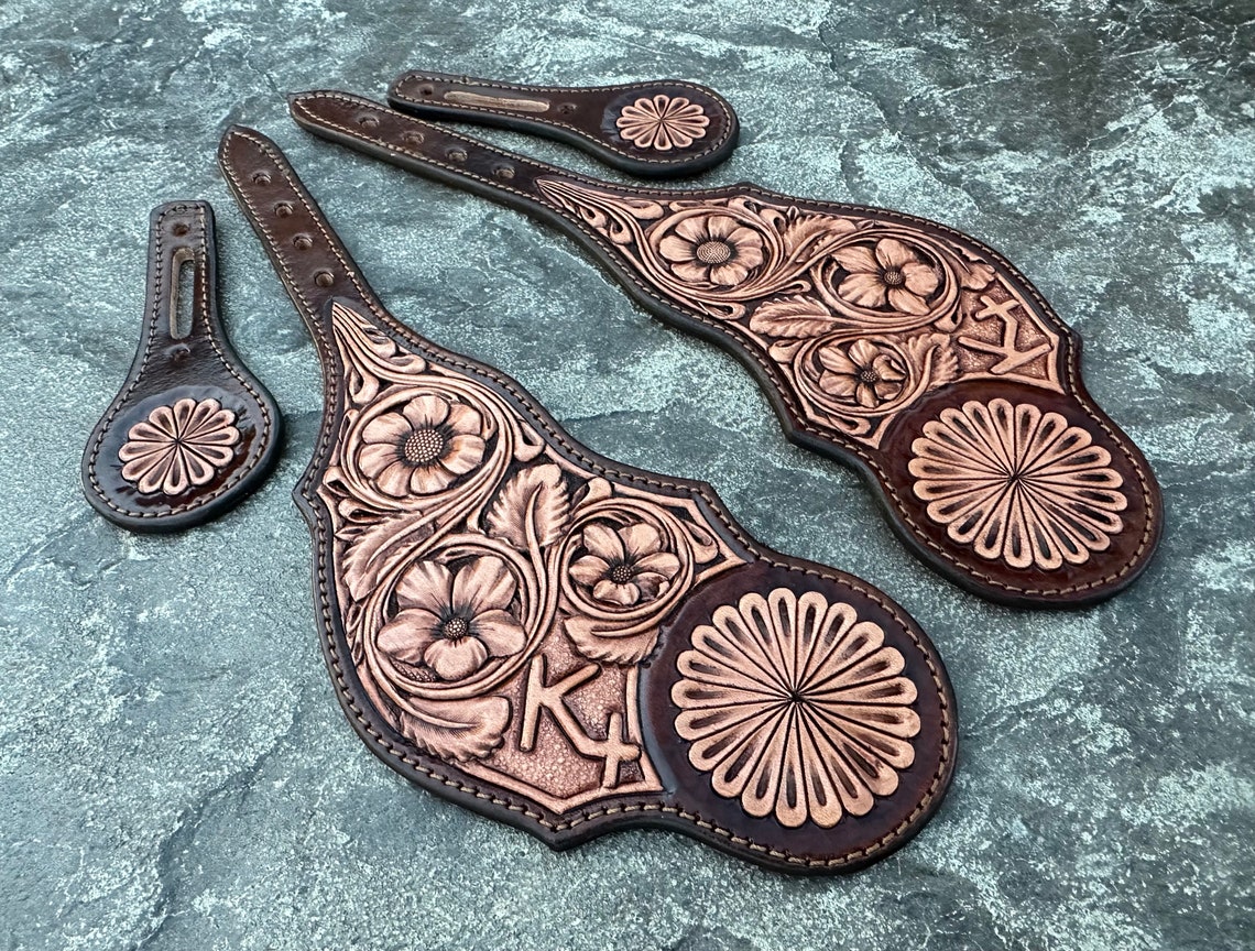 SPUR STRAPS PATTERN (#2) Sheridan Floral Tooling Spur Strap Pattern ...