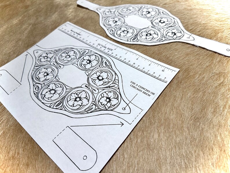 BRONC NOSE BAND Pattern Sheridan Floral Bronc Halter Nose Band Leather ...