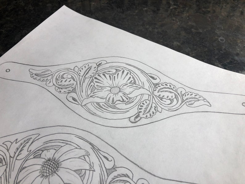 FLORAL BRACELET PATTERNS 3 Pack Floral Leather Tooling - Etsy