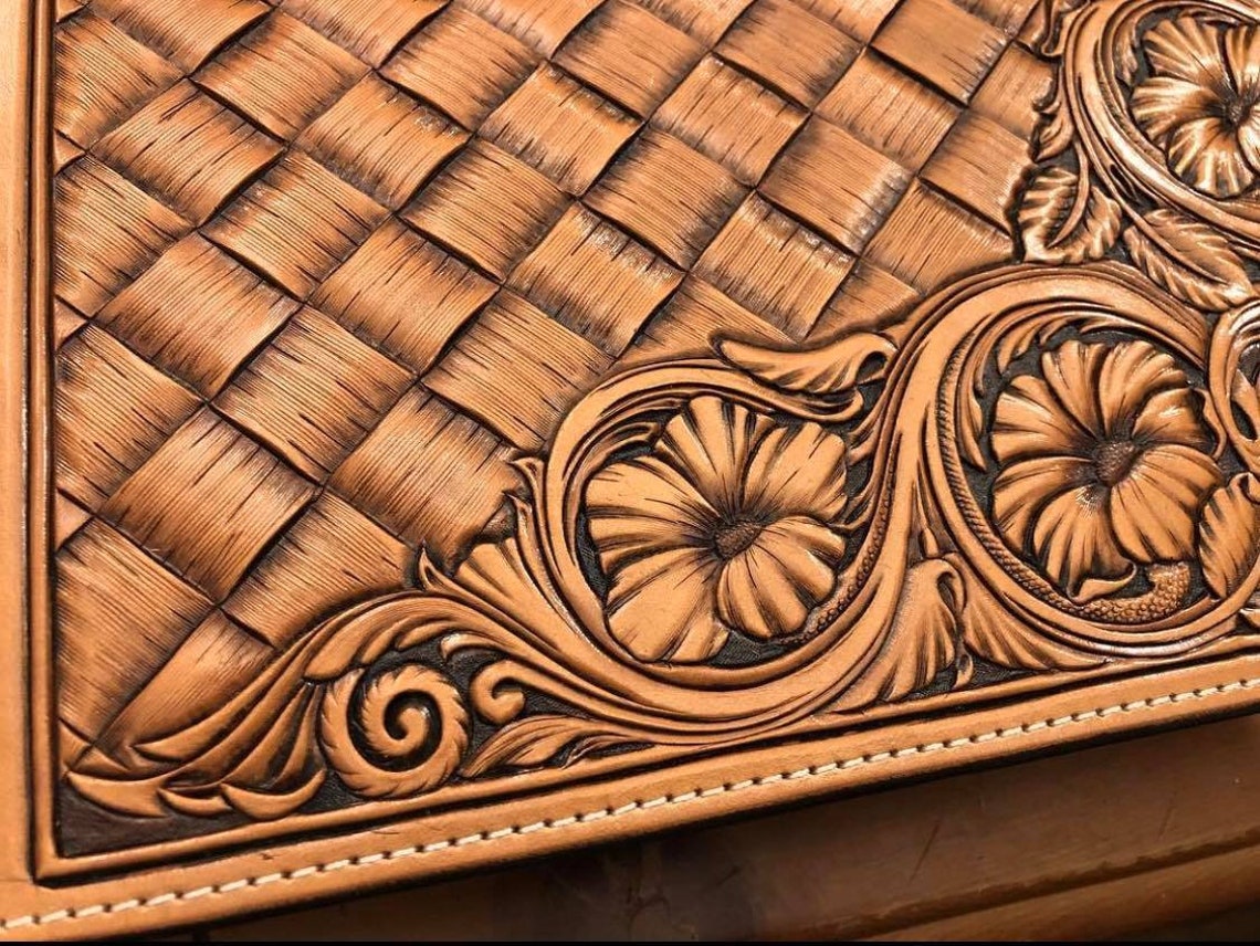 FLORAL NOTEBOOK PATTERN Sheridan Floral Leather Pattern see - Etsy