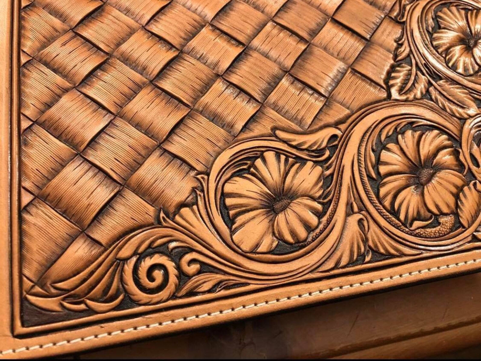 FLORAL NOTEBOOK PATTERN- Sheridan Floral Leather Pattern (digital Copy ...