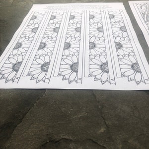 SUNFLOWER BELT PATTERNS - 2 Different Repeating Leather Belt Patterns ...