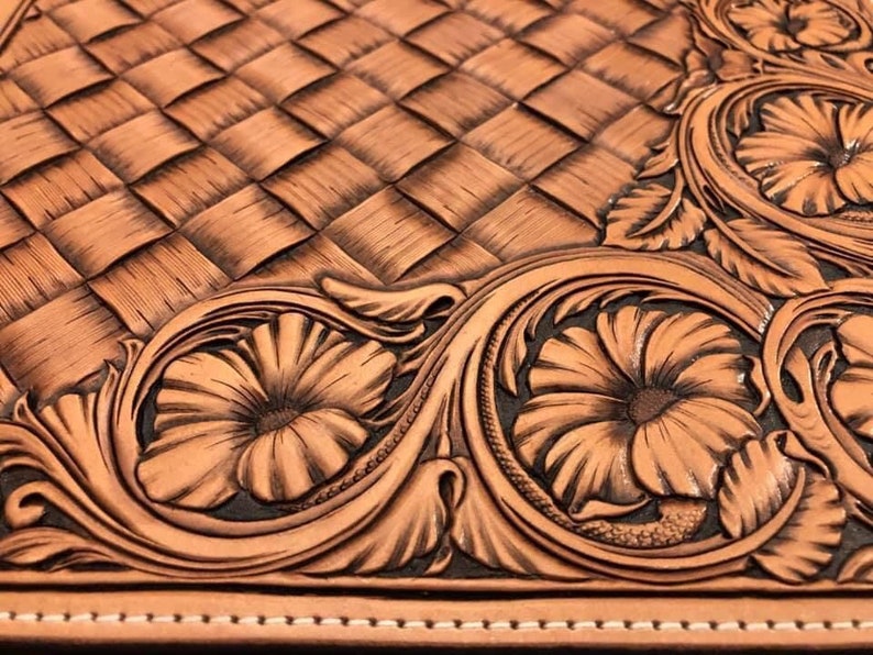 FLORAL NOTEBOOK PATTERN Sheridan Floral Leather Pattern - Etsy