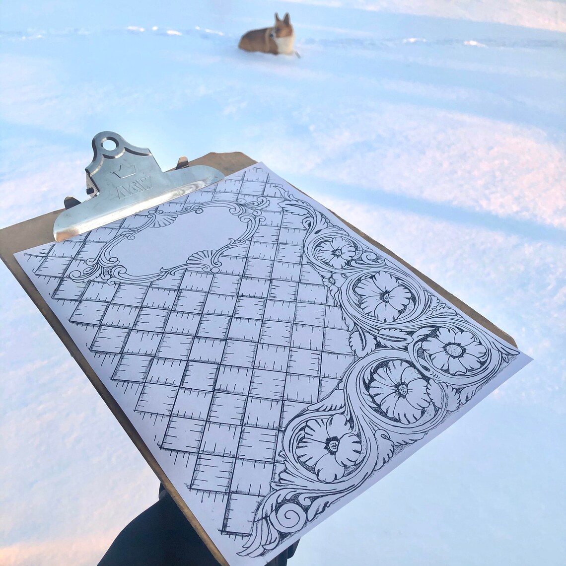 FLORAL NOTEBOOK PATTERN Sheridan Floral Leather Pattern see - Etsy