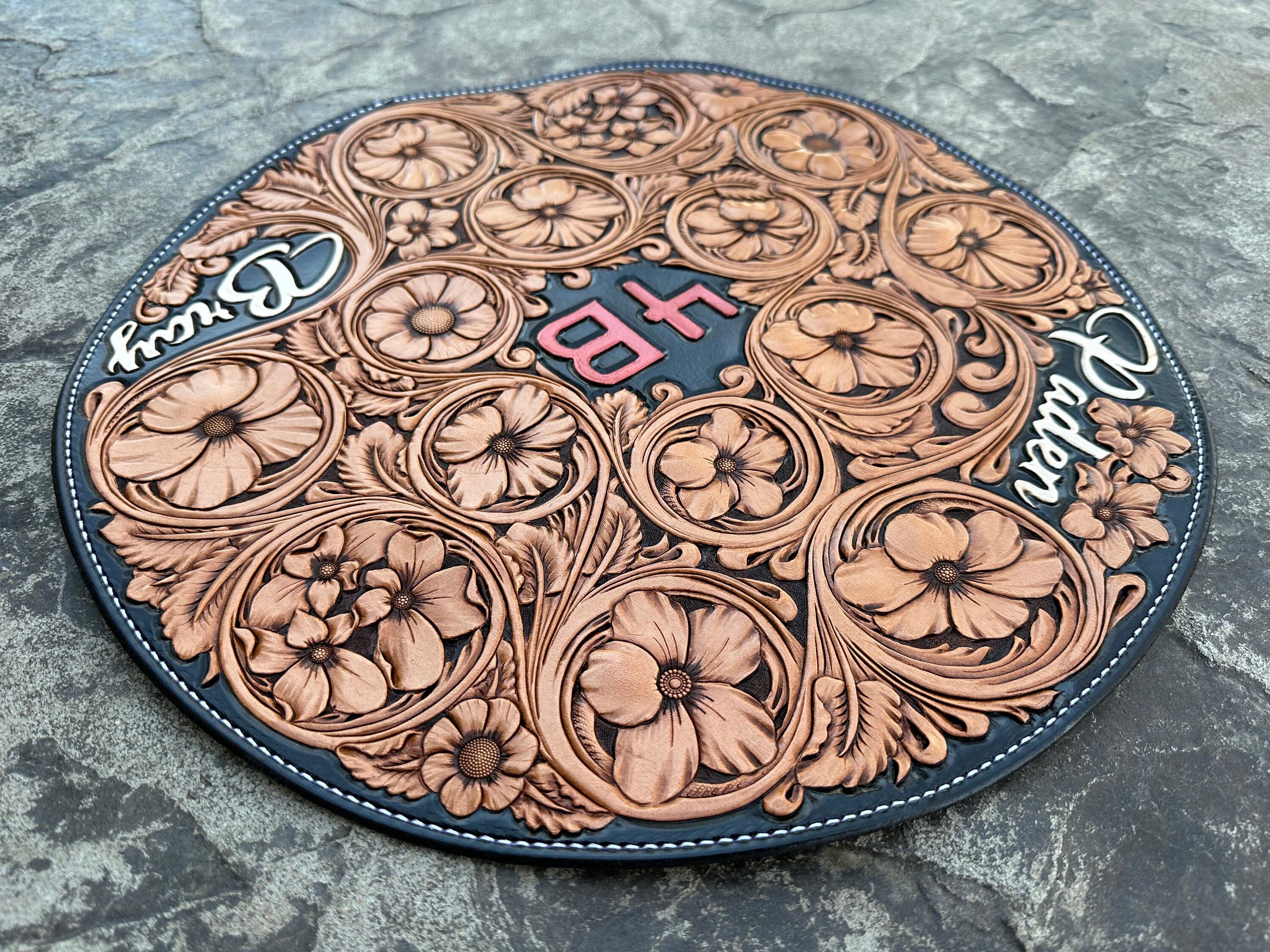 ROPE CAN PATTERNS - Sheridan Floral Rope Can Cover Leather Patterns ...