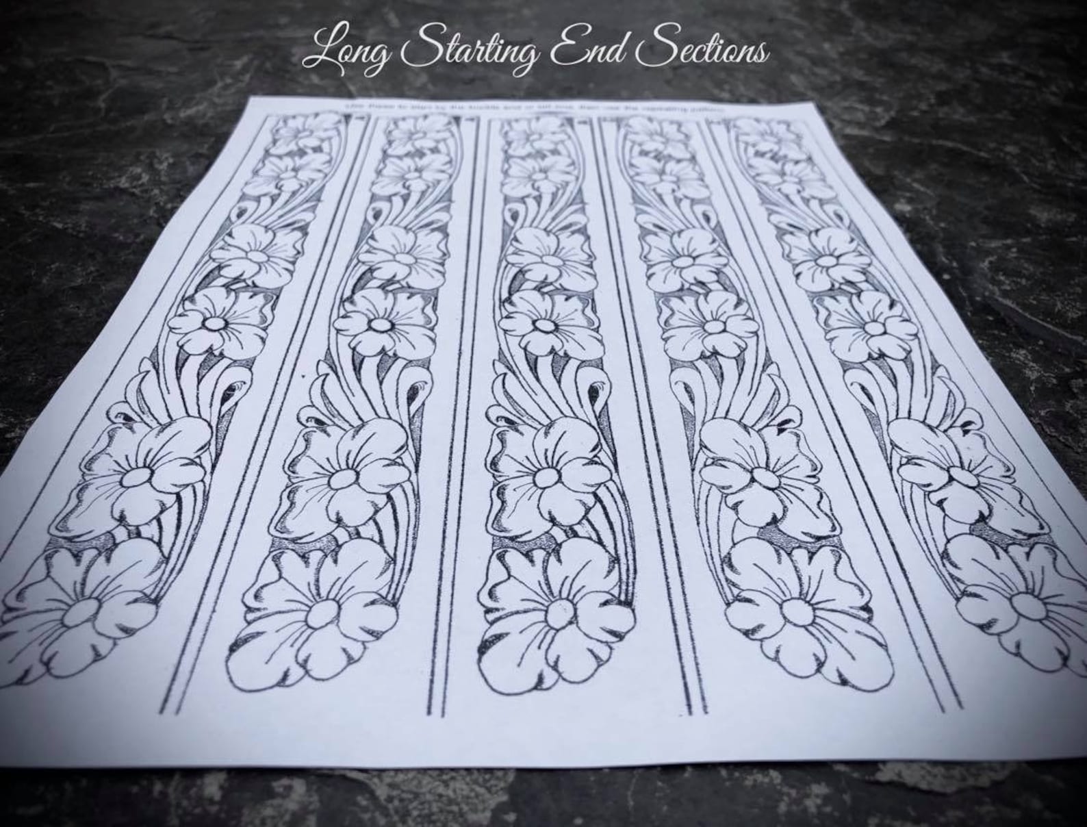 FLORAL BELT PATTERN. for Spliced and Billet Belts. (digital Download ...