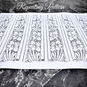 FLORAL BELT PATTERN. for Spliced and Billet Belts. (digital Download ...
