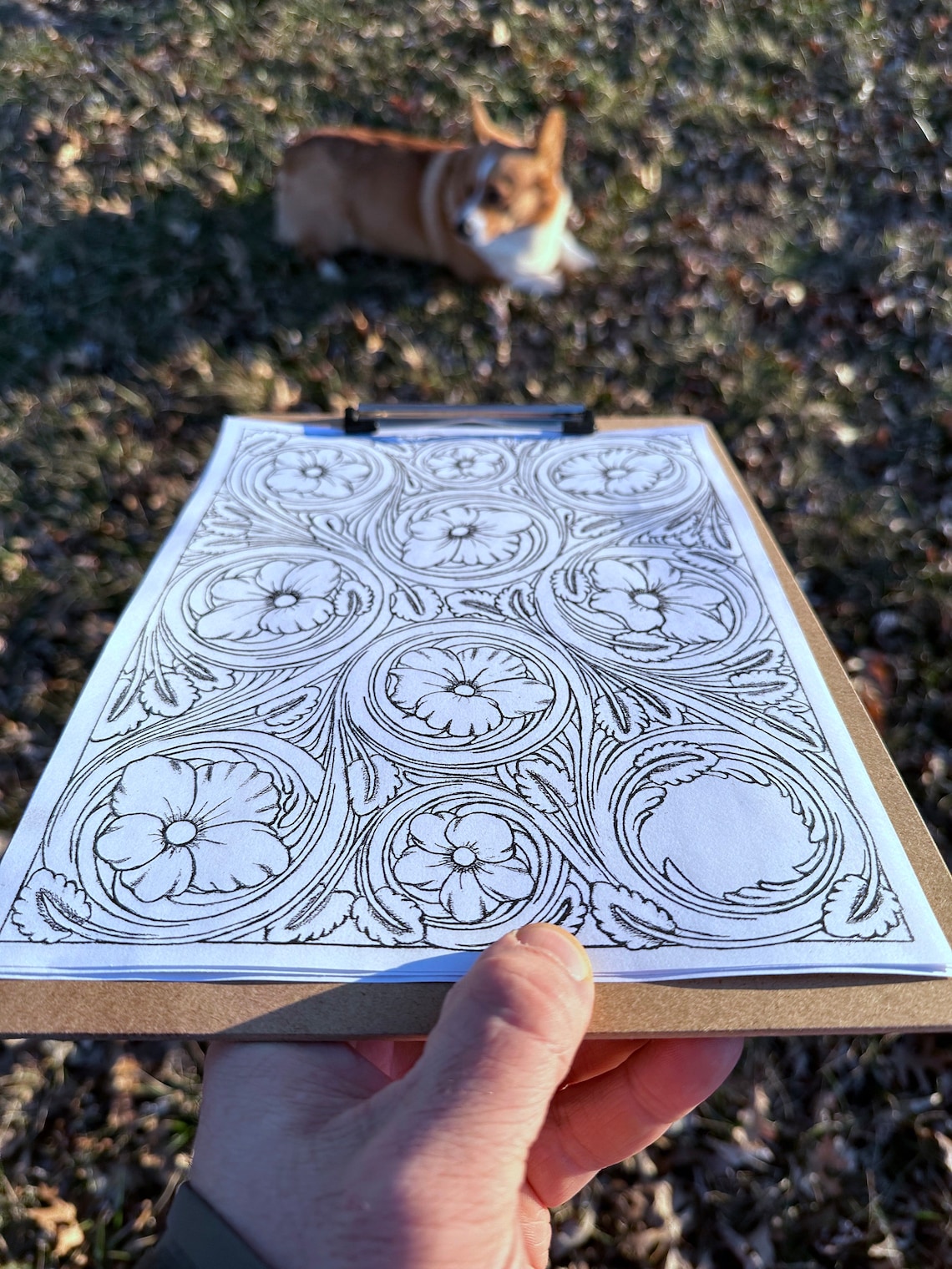 SHERIDAN FLORAL NOTEBOOK Cover Leather Carving Tooling Pattern - Etsy