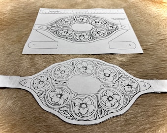 SHERIDAN FLORAL NOTEBOOK Cover Leather Carving Tooling Pattern - Etsy