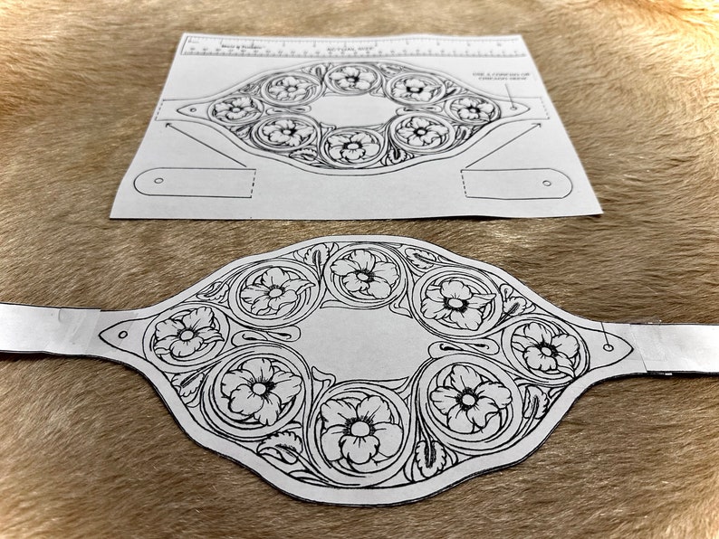 BRONC NOSE BAND Pattern Sheridan Floral Bronc Halter Nose Band Leather ...