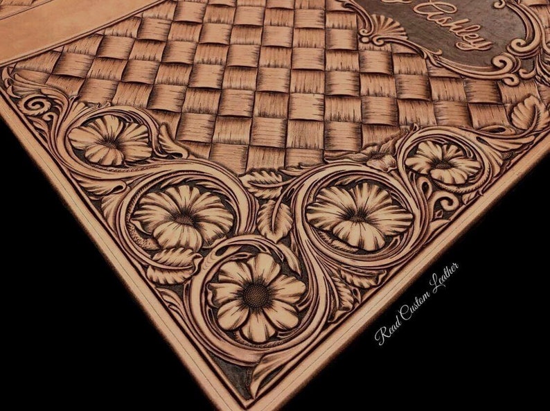 FLORAL NOTEBOOK PATTERN Sheridan Floral Leather Pattern - Etsy