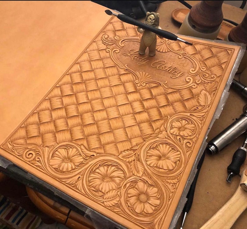 FLORAL NOTEBOOK PATTERN Sheridan Floral Leather Pattern - Etsy