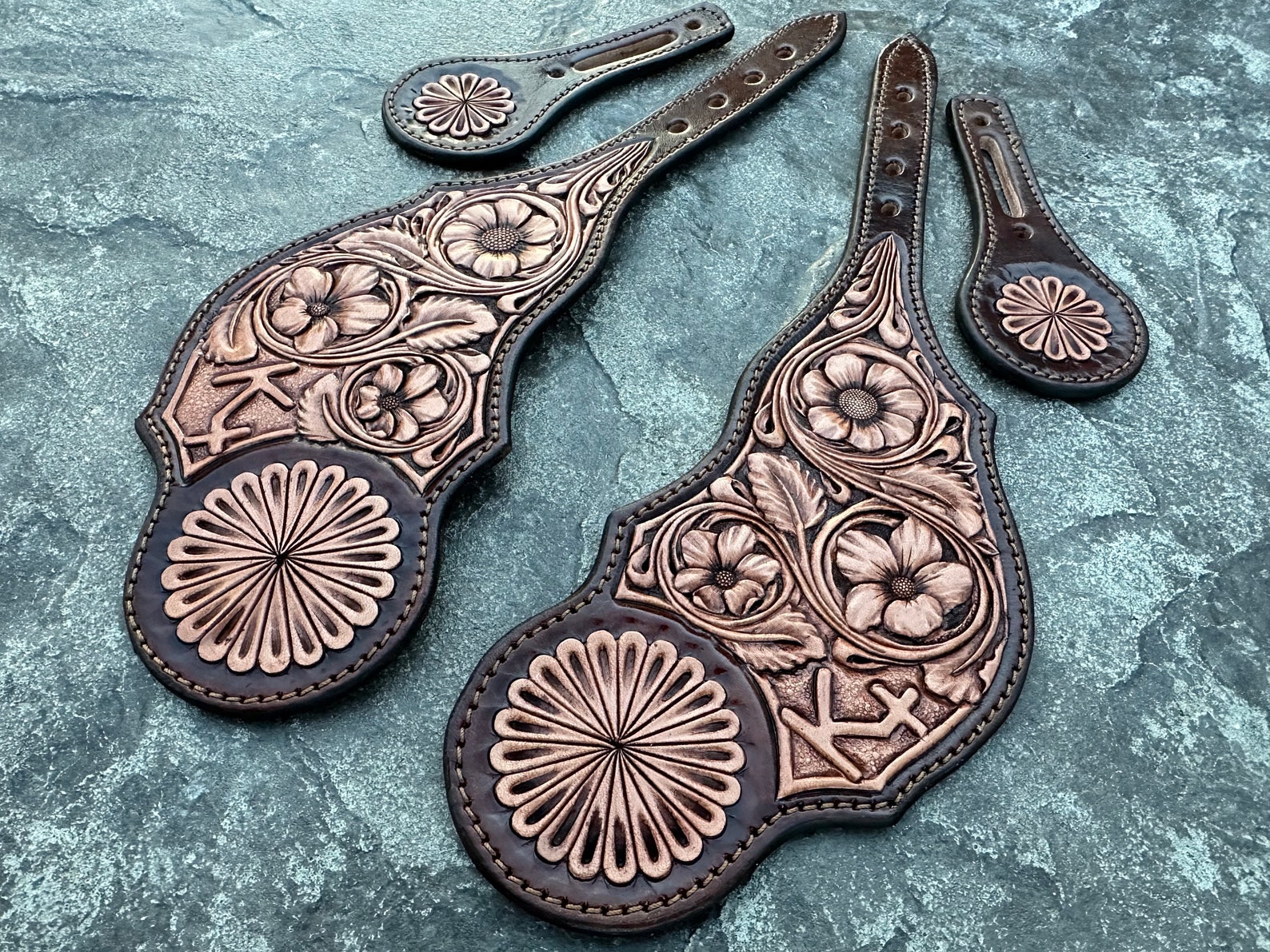 SPUR STRAPS PATTERN (#2) Sheridan Floral Tooling Spur Strap Pattern ...