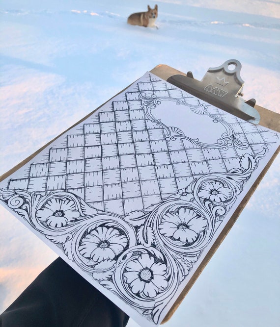 FLORAL NOTEBOOK PATTERN Sheridan Floral Leather Pattern see - Etsy