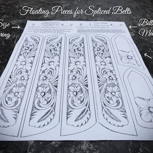 FLORAL BELT PATTERN. for Spliced and Billet Belts. (digital Download ...