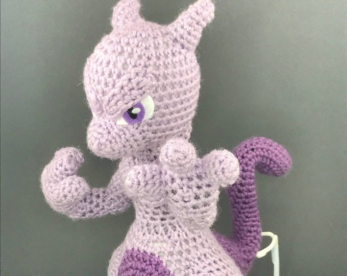 Crocheted Mewtwo Plushie - Etsy