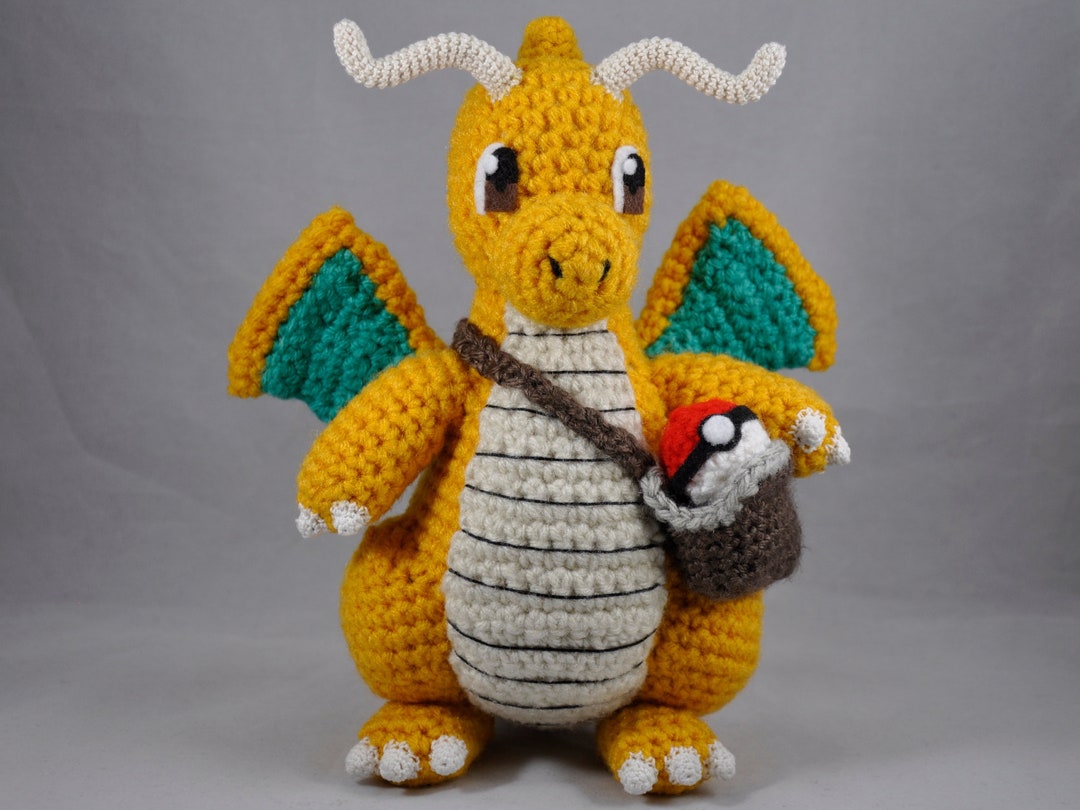 Crocheted Dragonite Plushie - Etsy