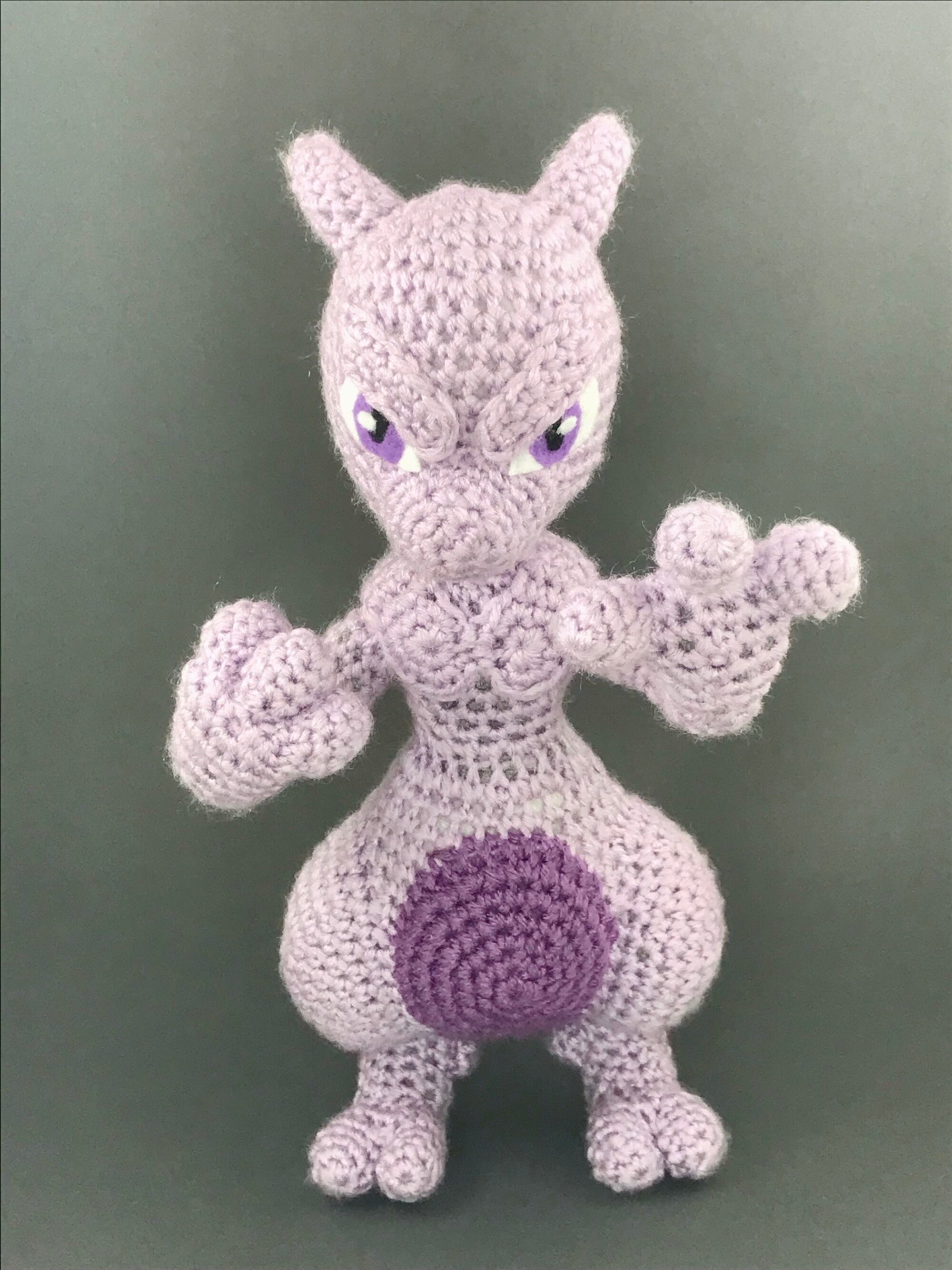 Crocheted Mewtwo Plushie | Etsy