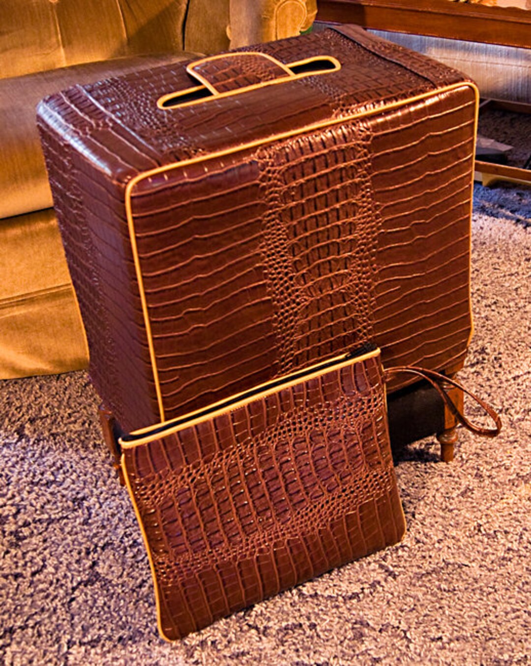 Crocodile Vinyl Fender Blues Junior Custom Amp Amplifier Cover. Choice ...