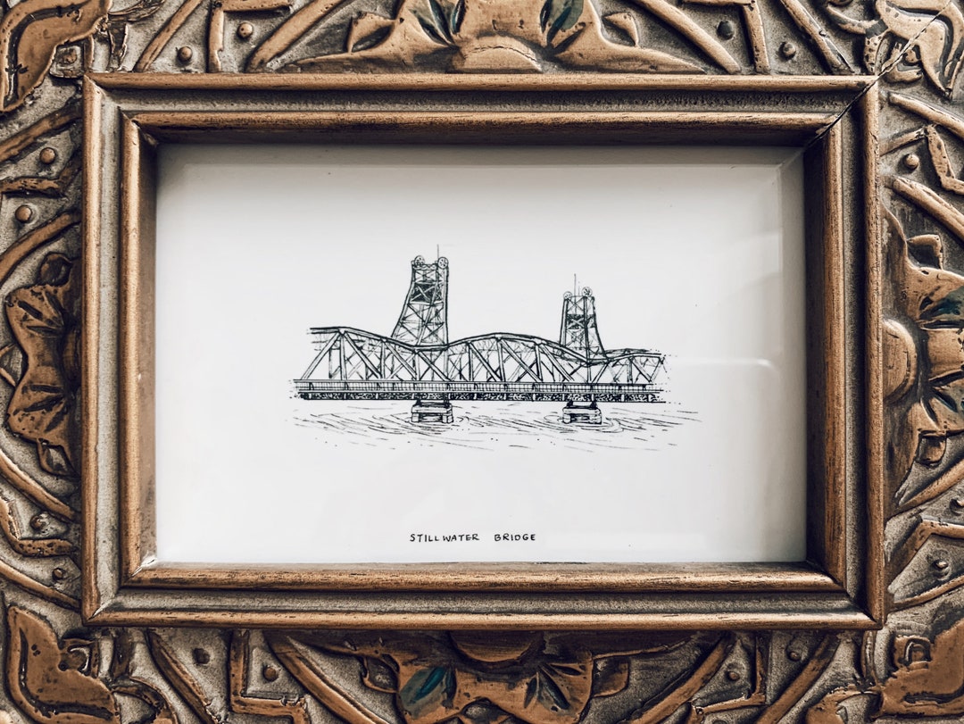 Old Stillwater Bridge, Minnesota Landmark Illustrations | MN Places ...