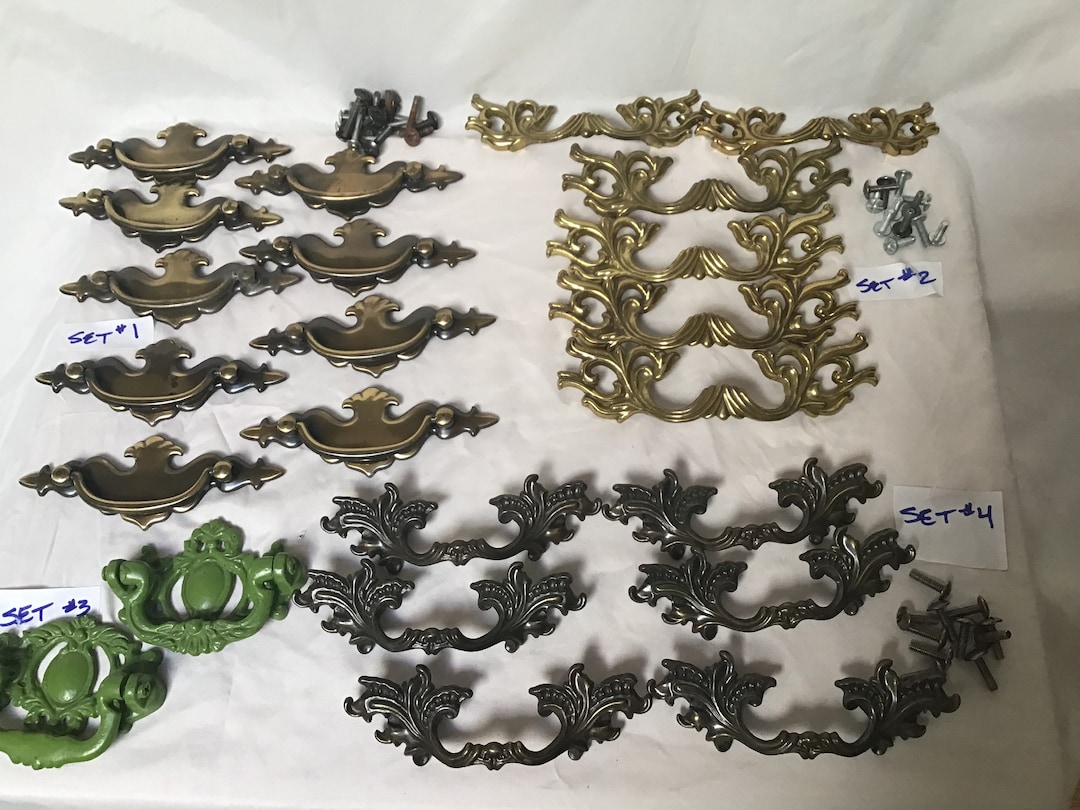 Vintage Cabinet Hardware Drawer Pulls Replacement Hardware Sold as Sets ...