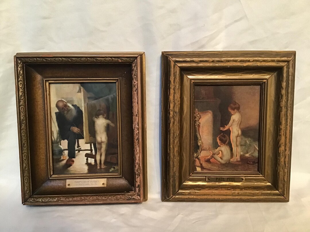 Vintage Frames With Prints of Painter Paul Peel 2 Gilt Ornate Frames - Etsy