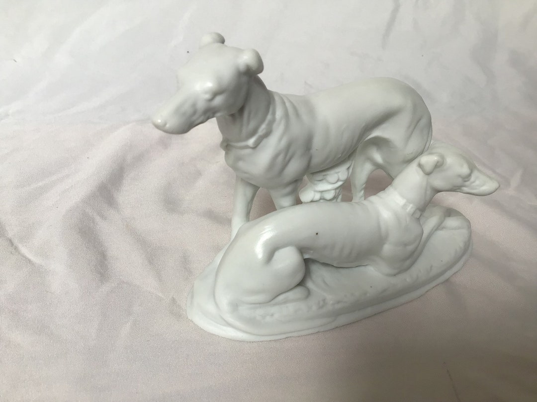 Vintage German DEP Bisque Porcelain Greyhound Whippet Figurine #10159 ...