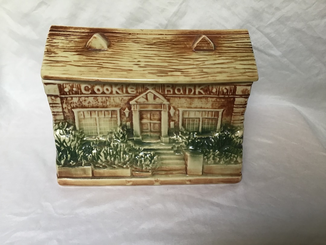 Vintage Mccoy Cookie Jar & Piggy Bank House Cookie Bank Rare - Etsy