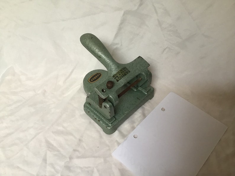 Vintage Loeber Two Hole Punch: Heavy Green Metal, Paphot Paris - Etsy