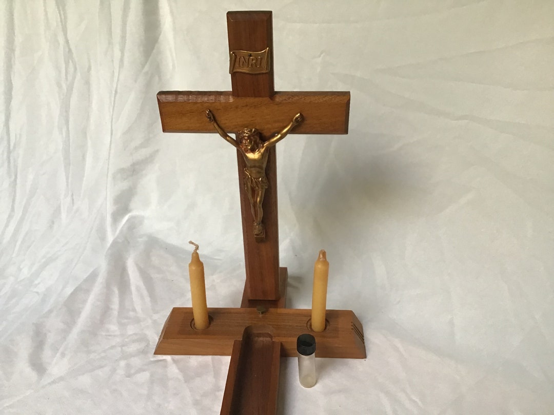 Vintage Crucifix Catholic Cross Hidden Compartment Vintage Cross Jesus ...