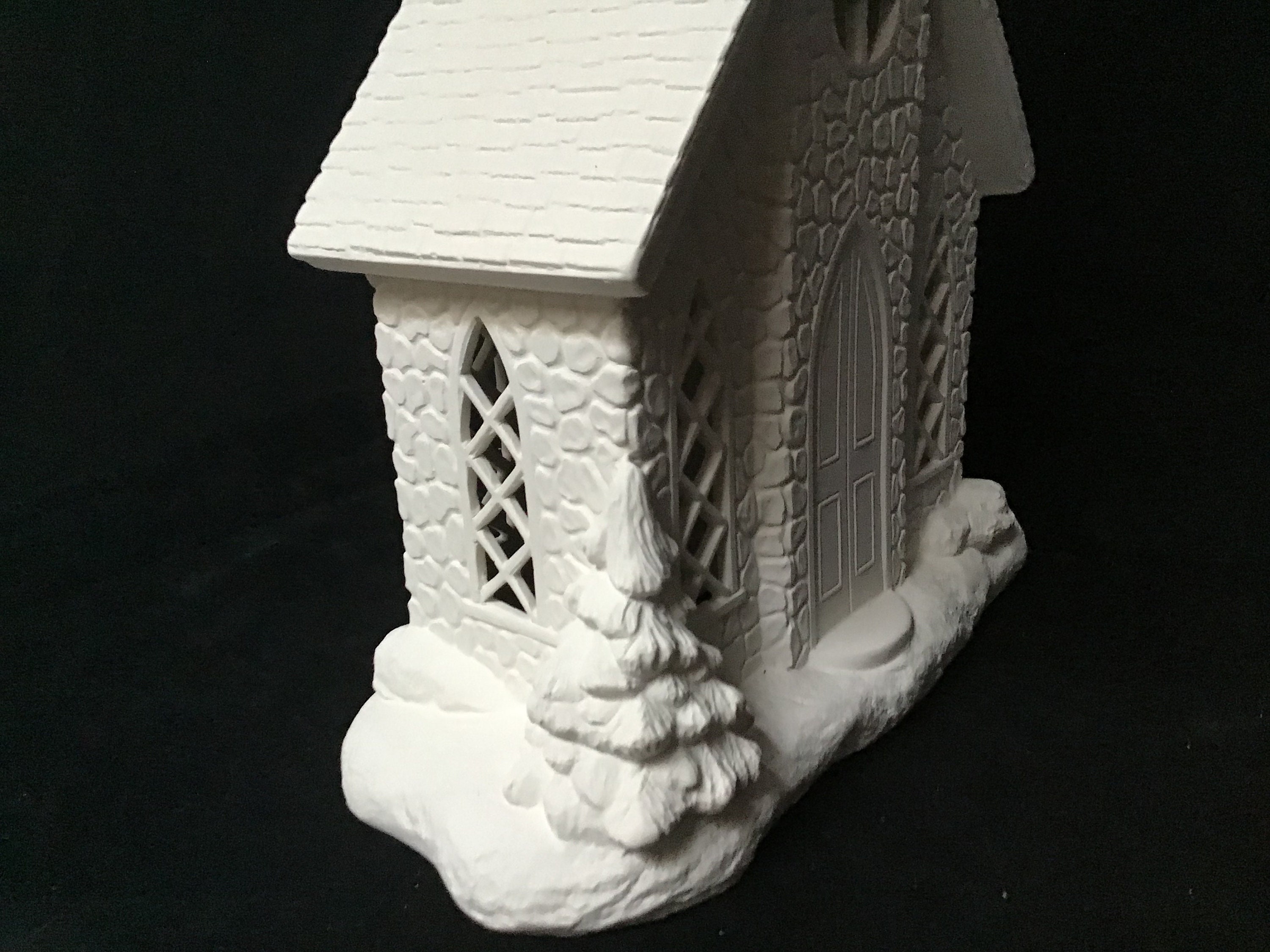 Ceramic Church Bisque Ready to Paint Church With Base and | Etsy