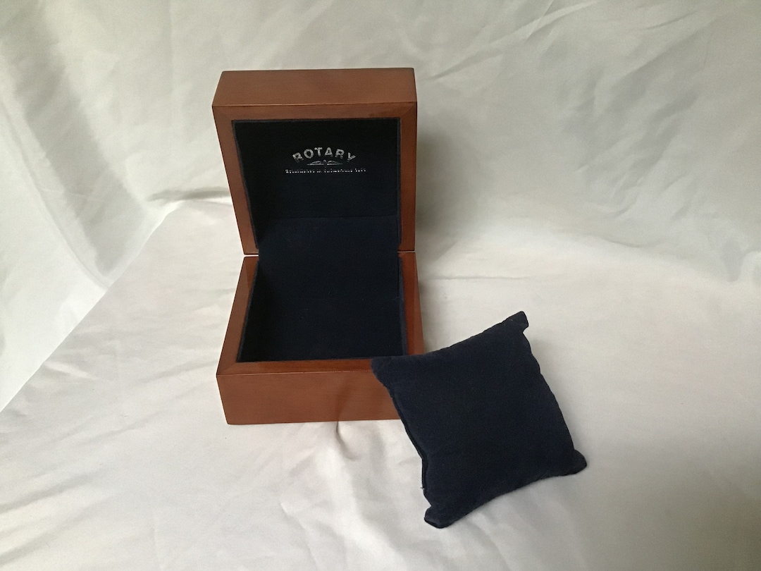 Vintage Rotary Watch Box With Pillow Wood Watch Box Gift Box - Etsy