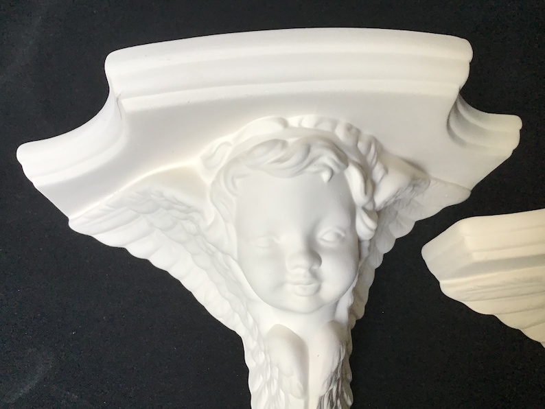 Ceramic Bisque Angel Wall Sconces Shelf Sconces Ready to Paint - Etsy