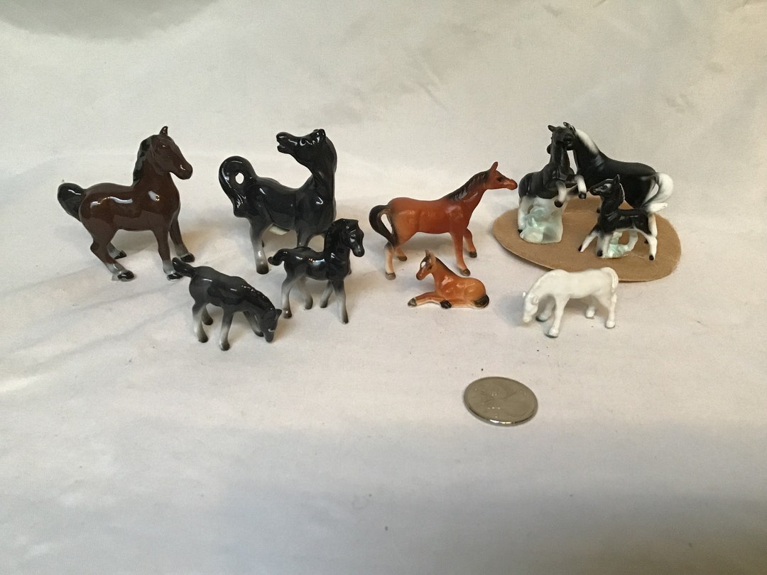 Vintage Miniature Horses Tiny Horse Figurines Made in Japan Set of 10 ...