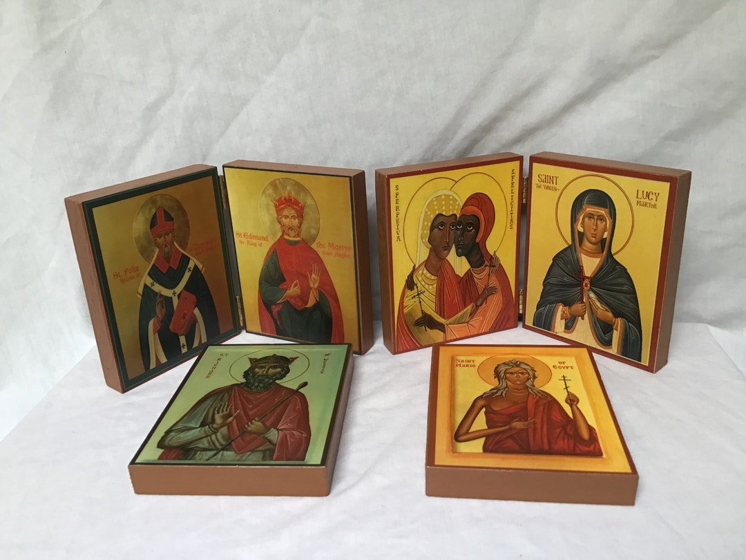 Icons Wooden Icons Religious Icons Bifold Icons Saint Icons - Etsy