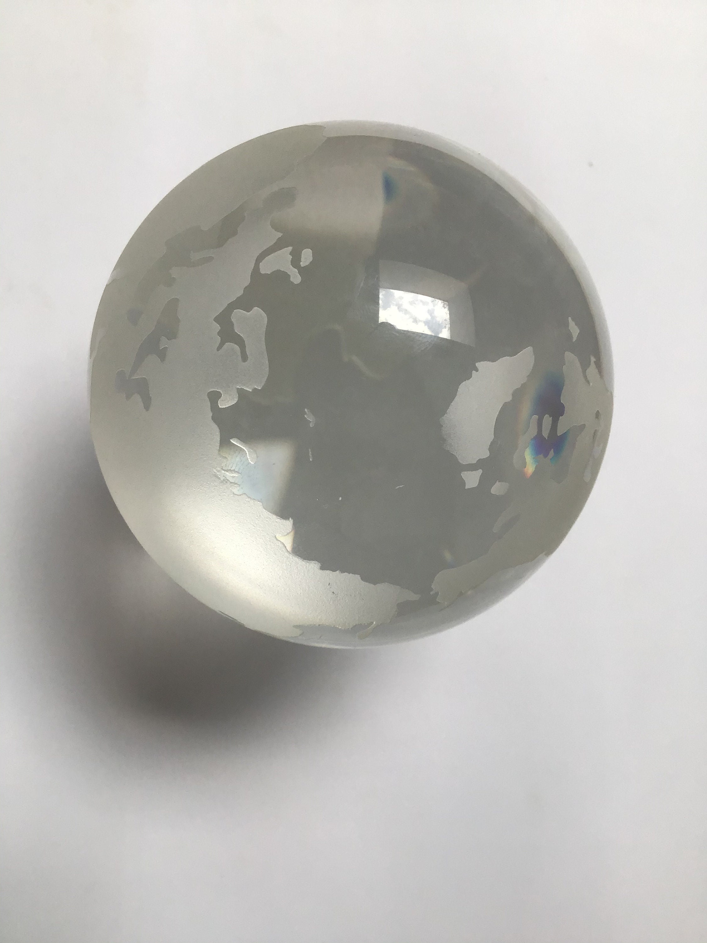 Glass Earth Globe World Glass World Etched Globe - Etsy
