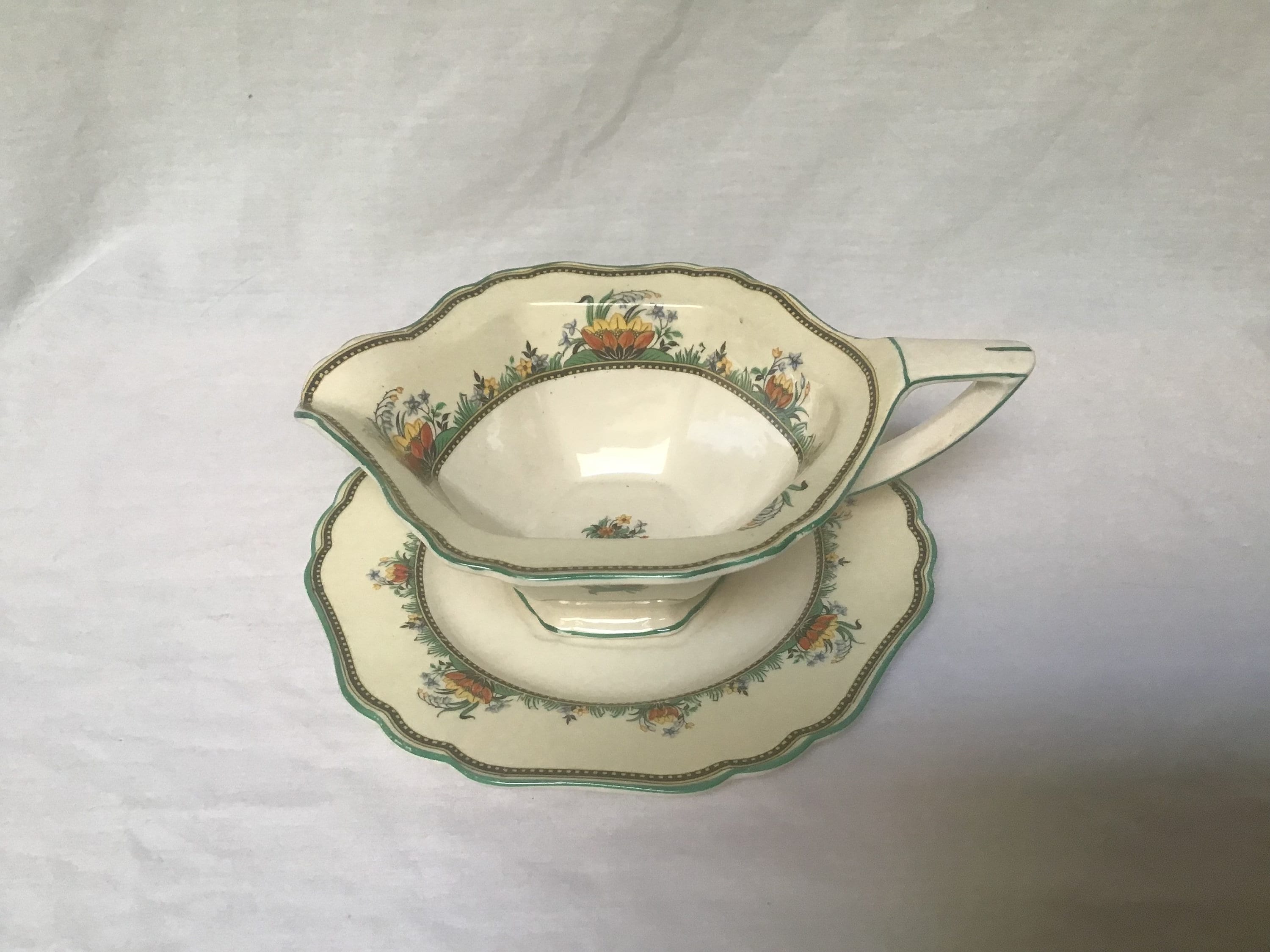 Vintage John Maddock & Sons Minerva Pattern Gravy Boat and | Etsy