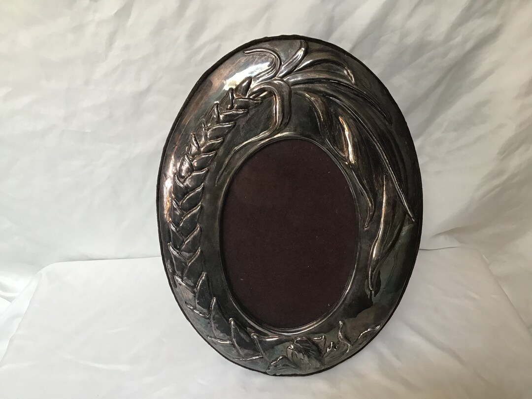 Vintage Sterling Silver Frame Oval Frame Art Nouveau Frame - Etsy