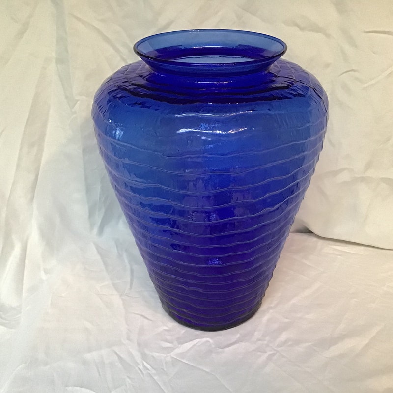 Blue Glass Vase - Etsy