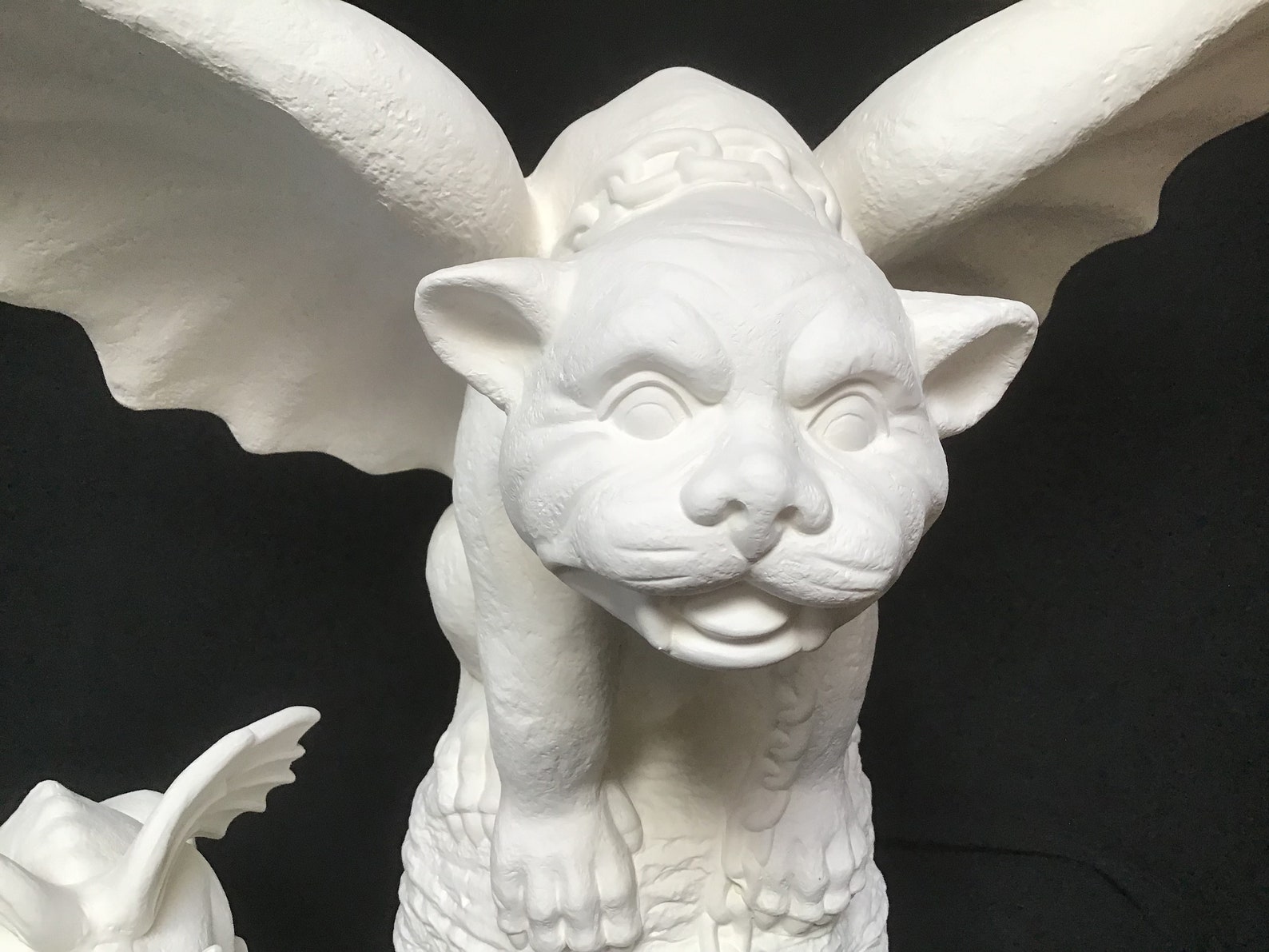 Ceramic Bisque Gargoyle Figurine: Extra Large 14 1/2”, Shelf Gargoyle 3 ...