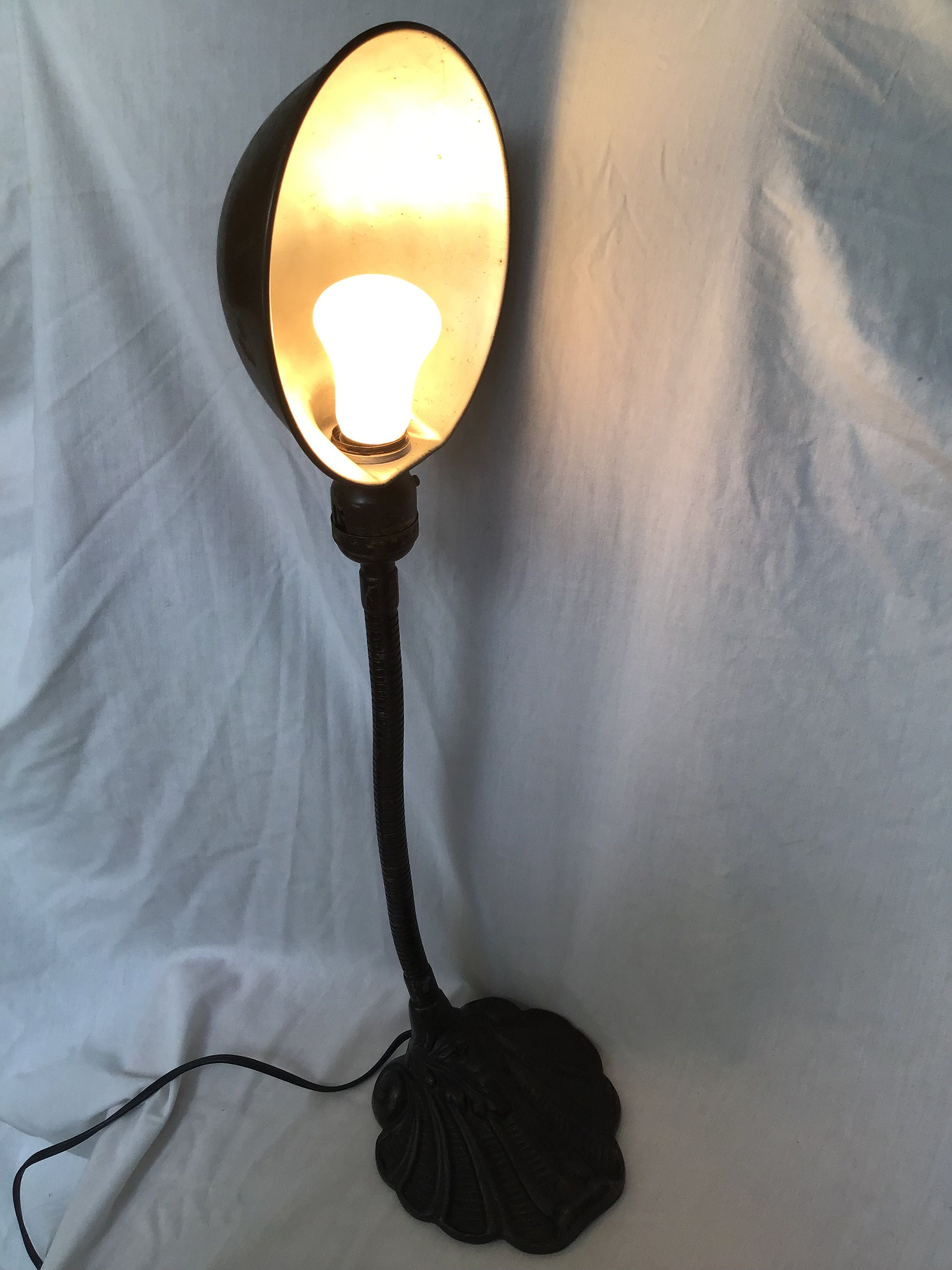 Gooseneck Lamp Vintage Gooseneck Lamp Desk Lamp Table Lamp Art | Etsy
