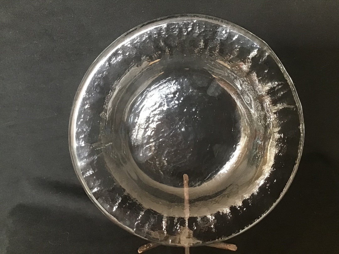 Pukeberg Crystal Glass Bowl MCM Bowl Dish Eva Englund Sweden - Etsy