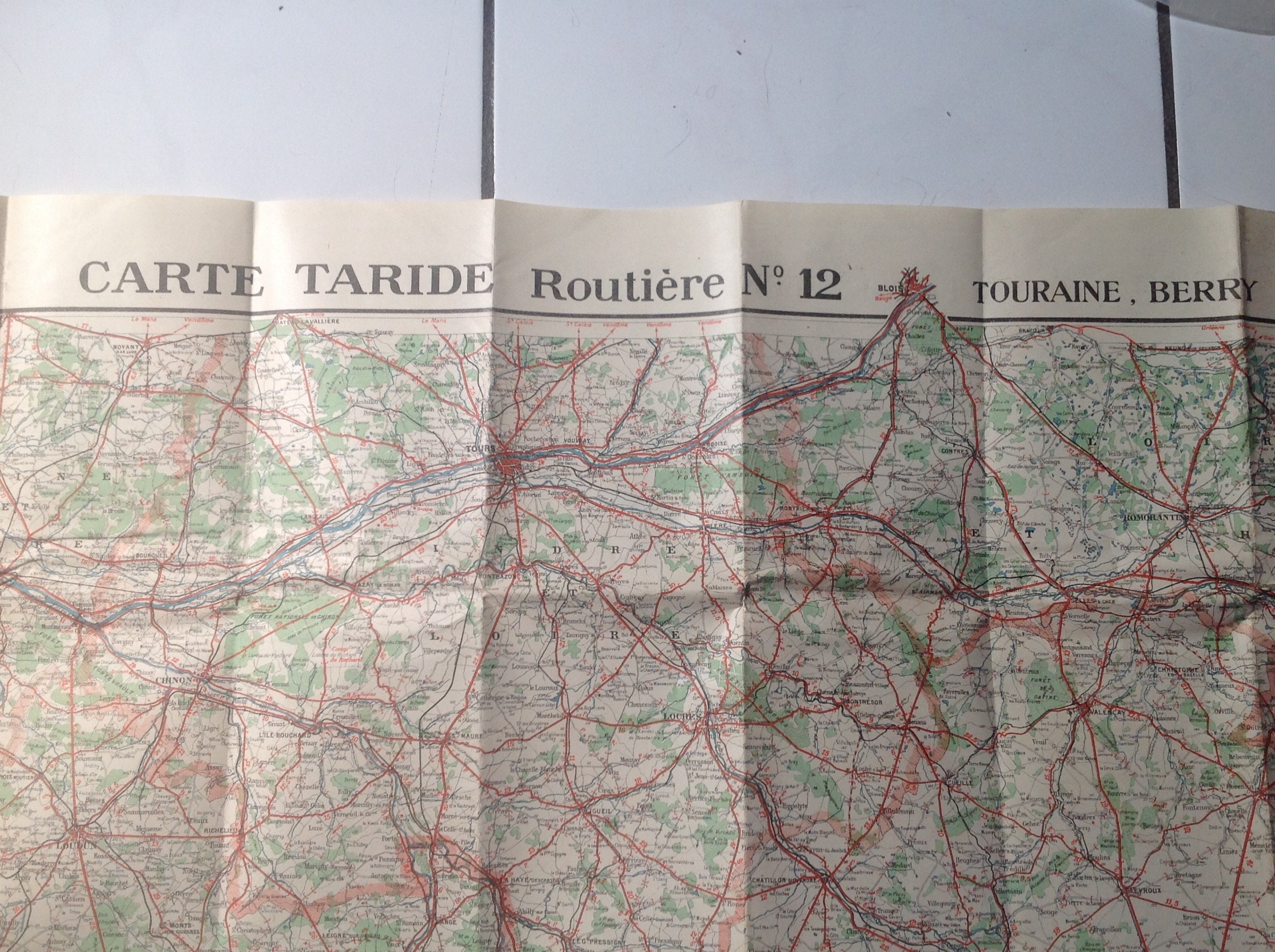 Map French Cartes Tarides No 12 Coloured Map France 1912 Simili Japan ...